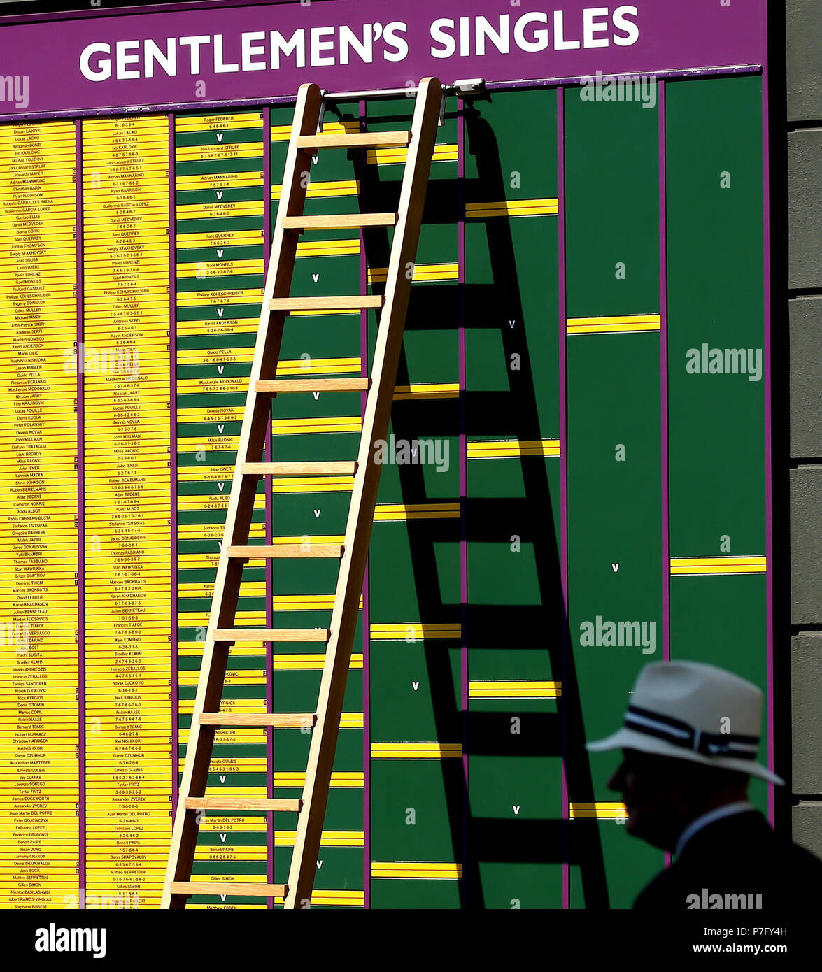 Wimbledon scoreboard hi-res stock photography and images - Alamy