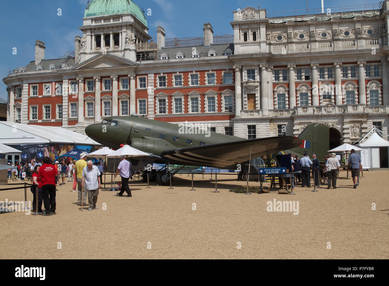 London, UK. 6th July 2018. The RAF100 Aircraft Tour in Horse Guards Parade is a public display ...