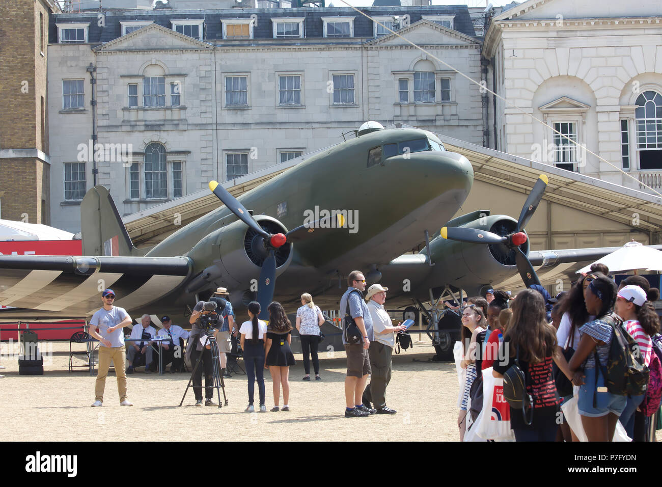 London, UK. 6th July 2018. The RAF100 Aircraft Tour in Horse Guards Parade is a public display ...