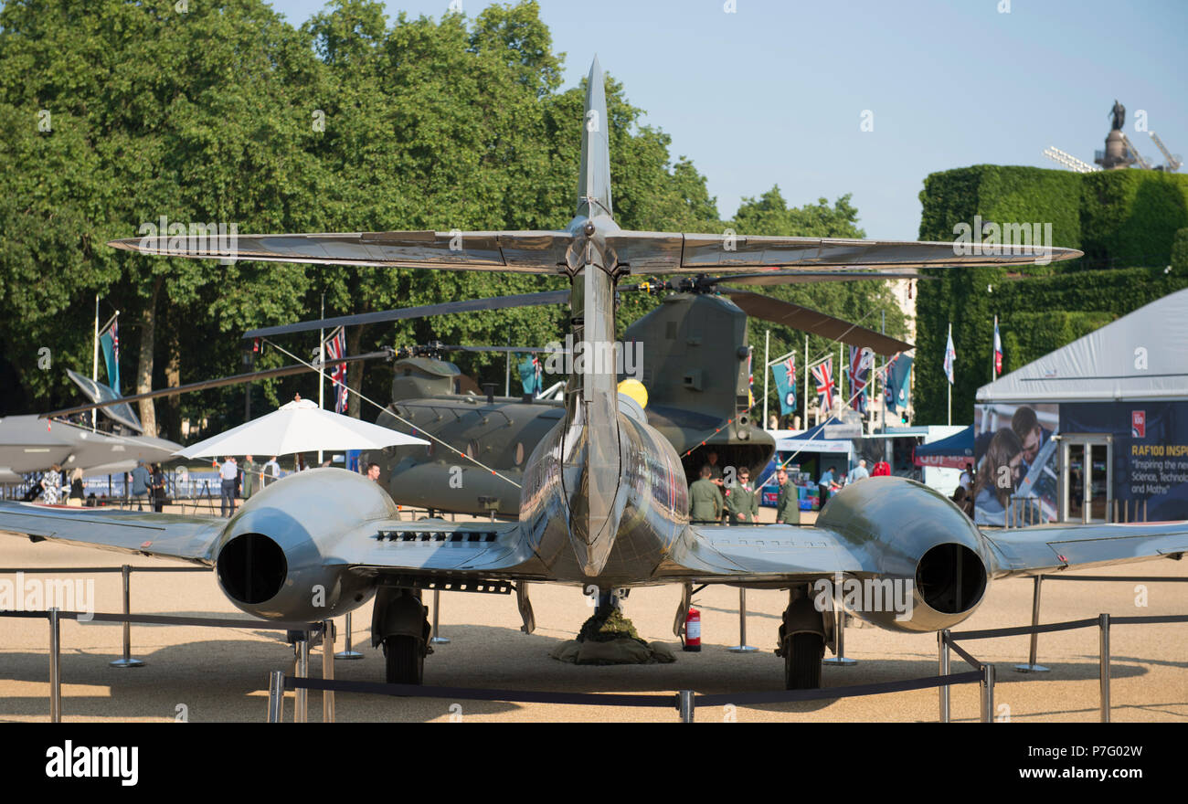 Horse Guards Parade, London, UK. 6 July, 2018. RAF100, an exhibition of aircraft covering the ...
