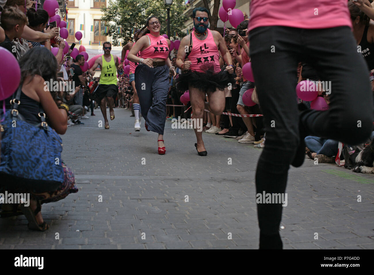Running high heels hi-res stock photography and images - Alamy