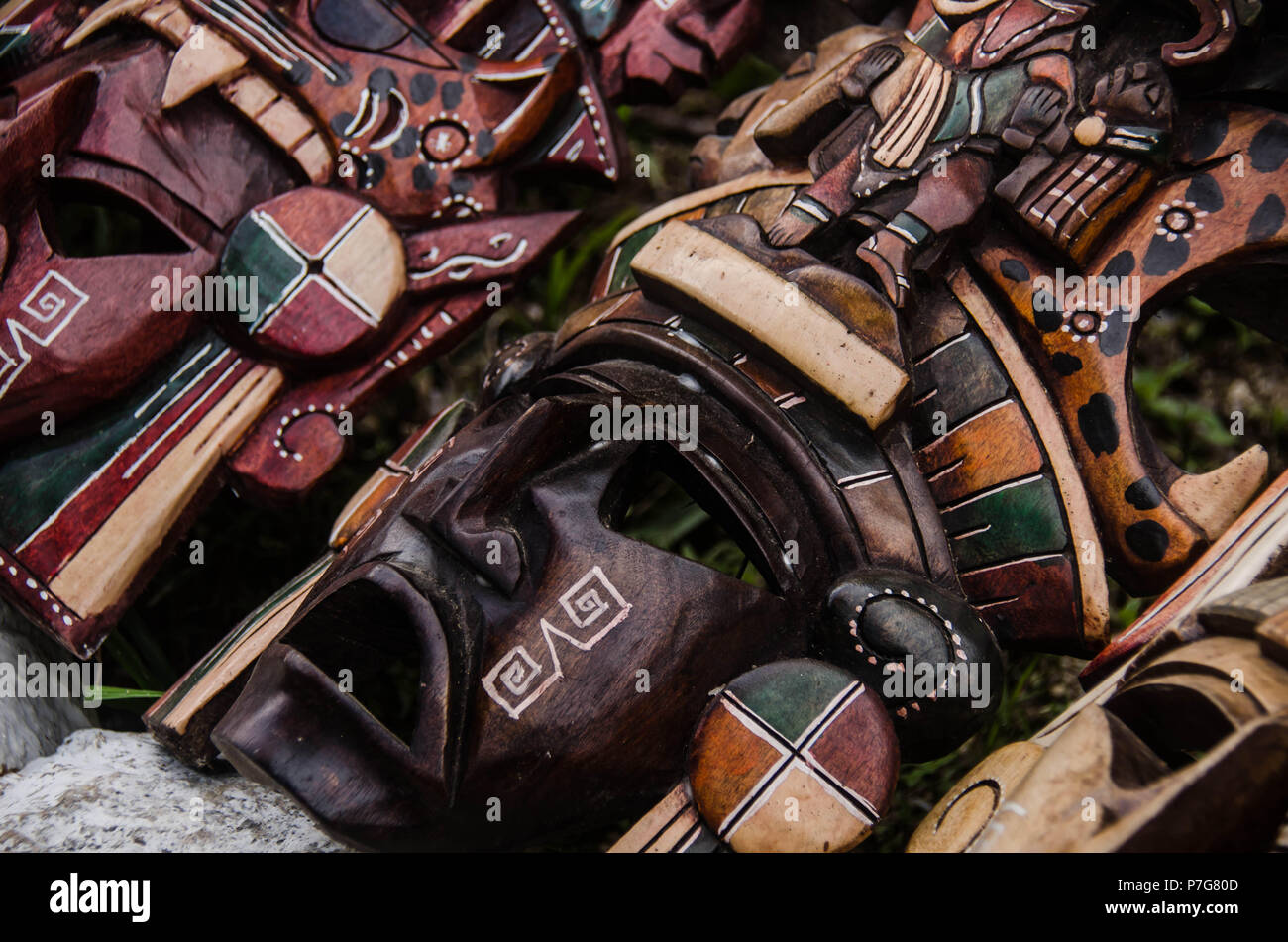 Handmade craft by mayan artisans at Mexico Stock Photo - Alamy