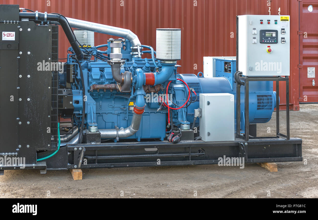 Big industrial generator at factory. Israel Stock Photo - Alamy