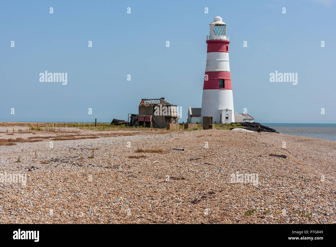 view of lighthouse at orford ness suffolk uk Stock Photo - Alamy