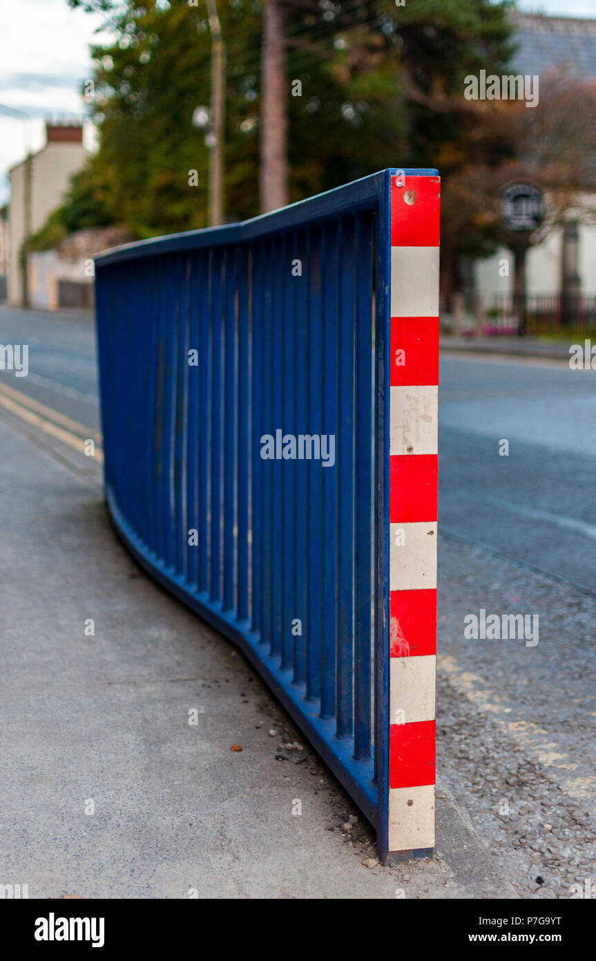 pedestrian safety fence by the roadside Stock Photo - Alamy