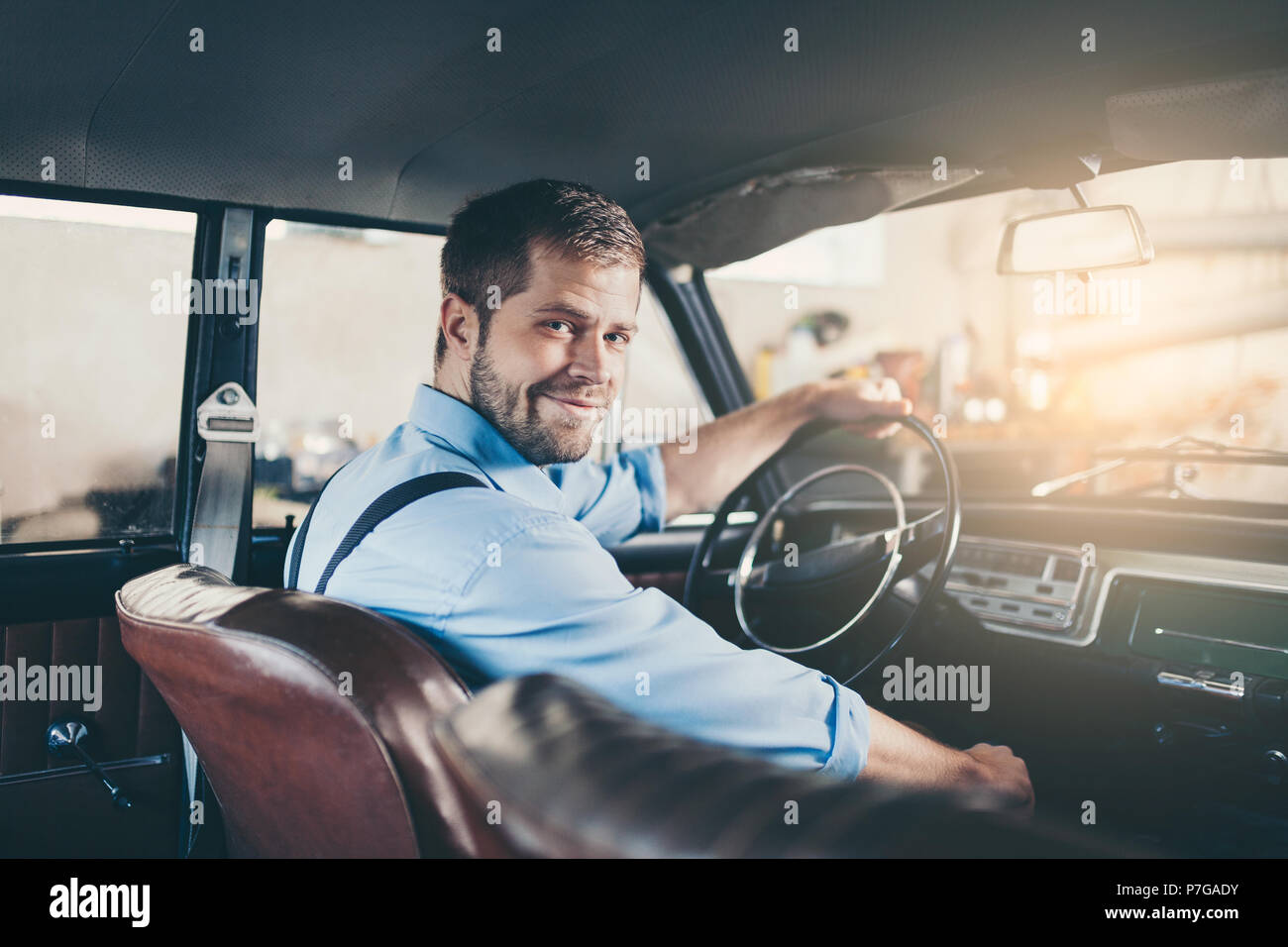 Old man luxury car hi-res stock photography and images - Alamy