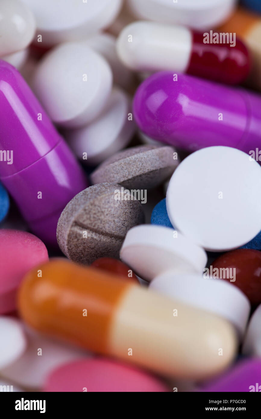 Healthy background, Pills, Tablets, Capsule background Stock Photo - Alamy