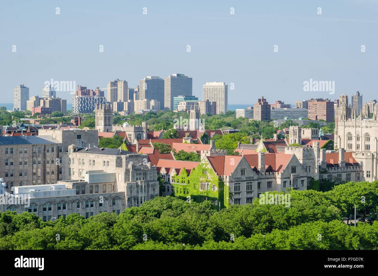 Aerial view of the University of Chicago campus Stock Photo - Alamy