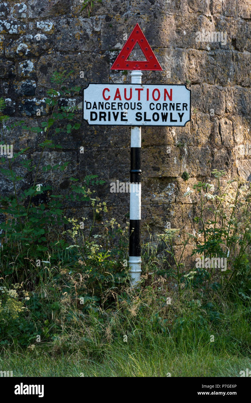 Old motoring road signs hi-res stock photography and images - Alamy