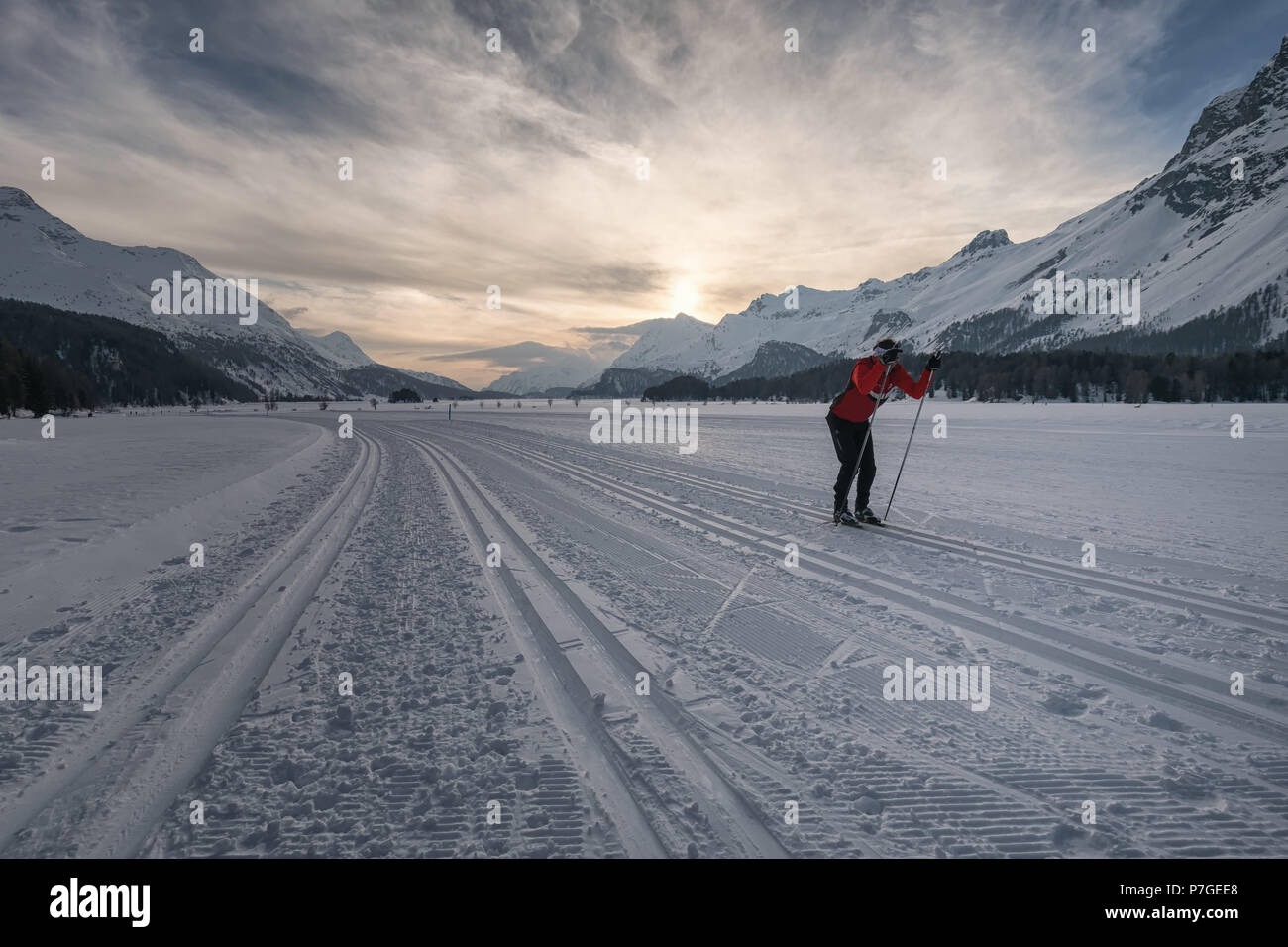Engadin skiing hi-res stock photography and images - Alamy