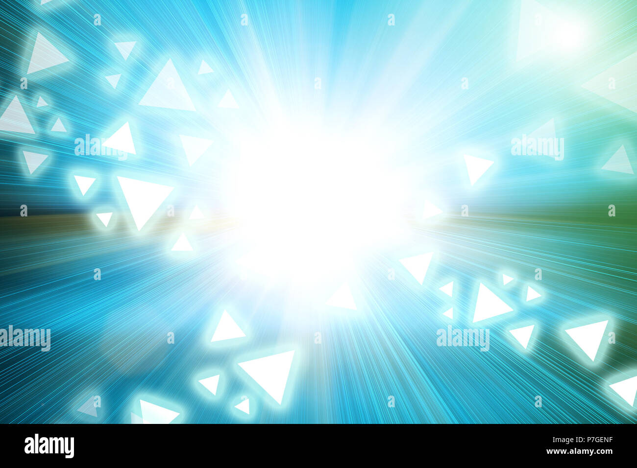 Abstract light and triangle shape on acceleration speed motion ...