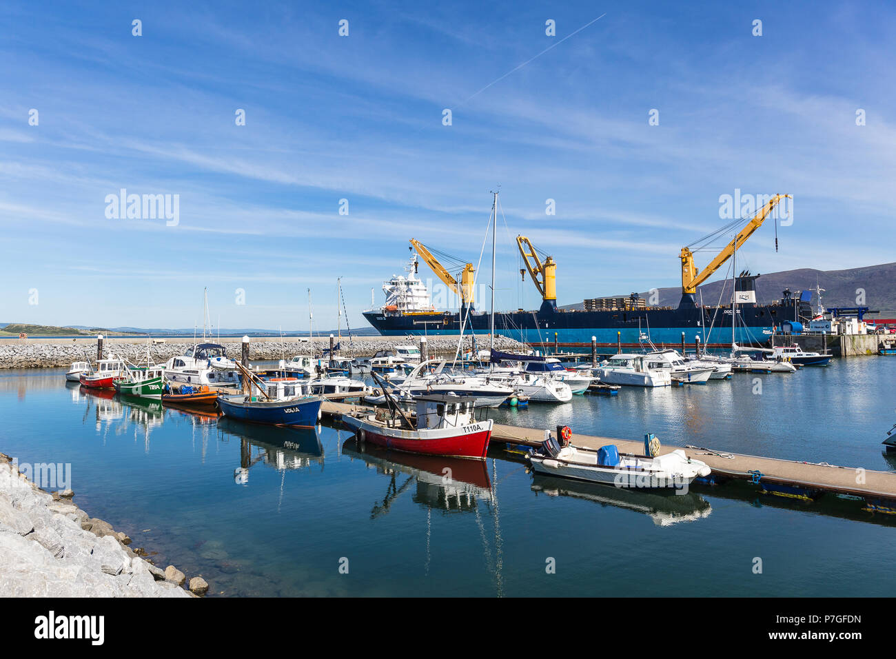 Ireland in the beautiful marina of Fenit in County Kerry Stock Photo ...