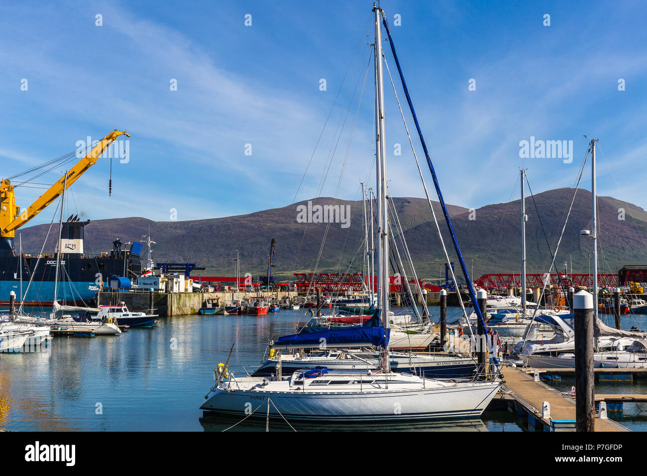 Ireland in the beautiful marina of Fenit in County Kerry Stock Photo ...