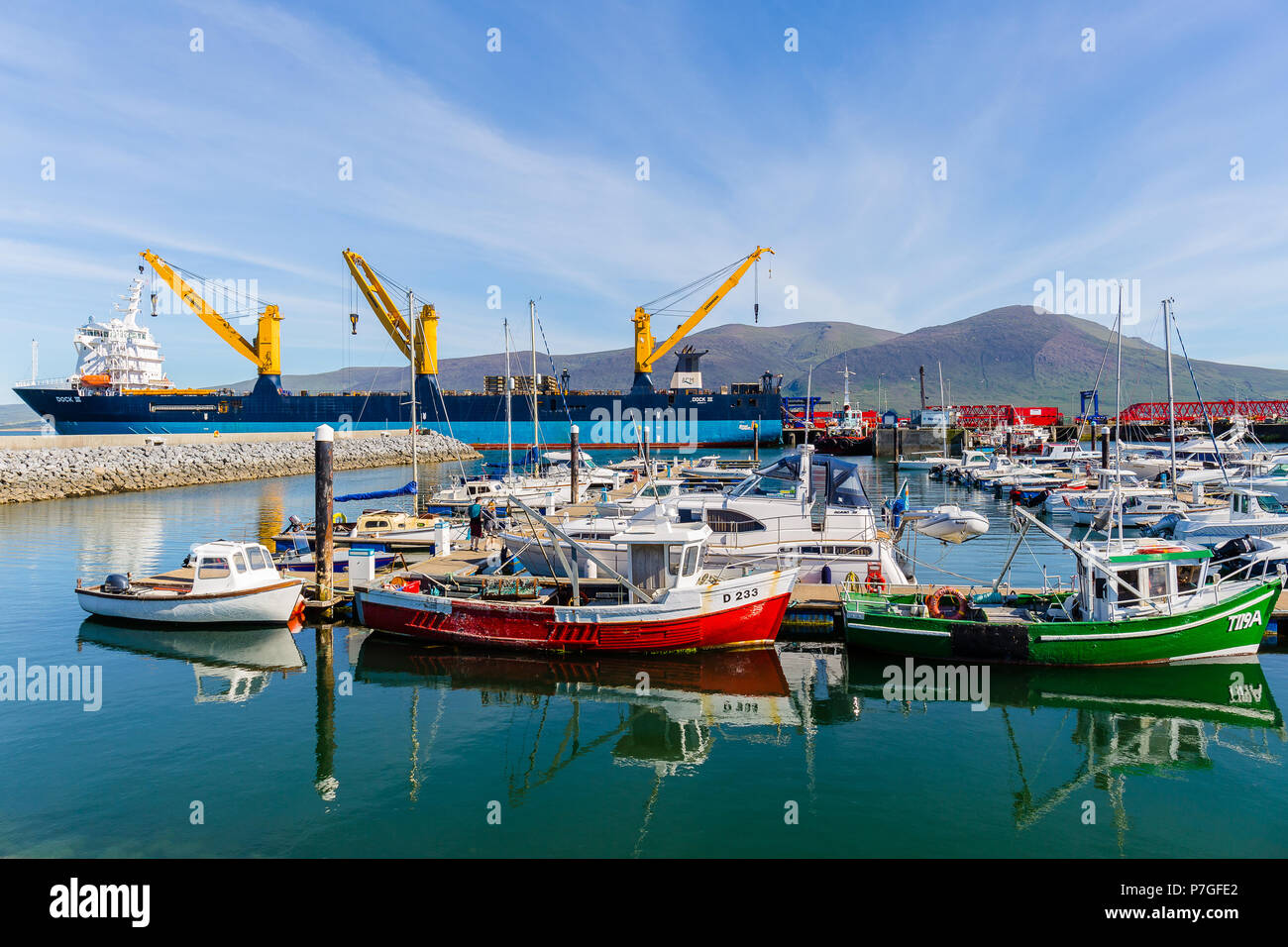 Ireland in the beautiful marina of Fenit in County Kerry Stock Photo ...
