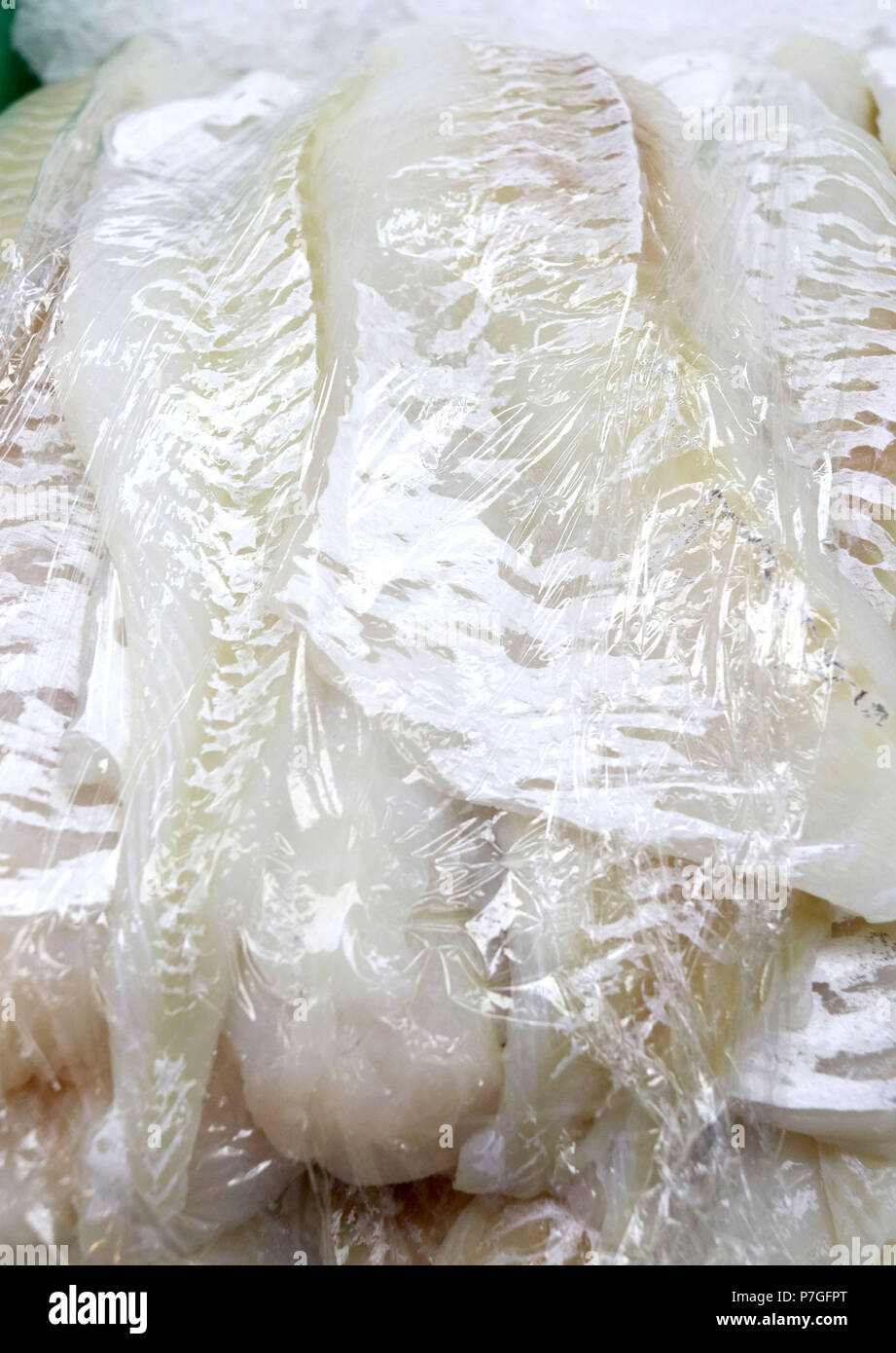 A tray of raw cod fish Stock Photo - Alamy