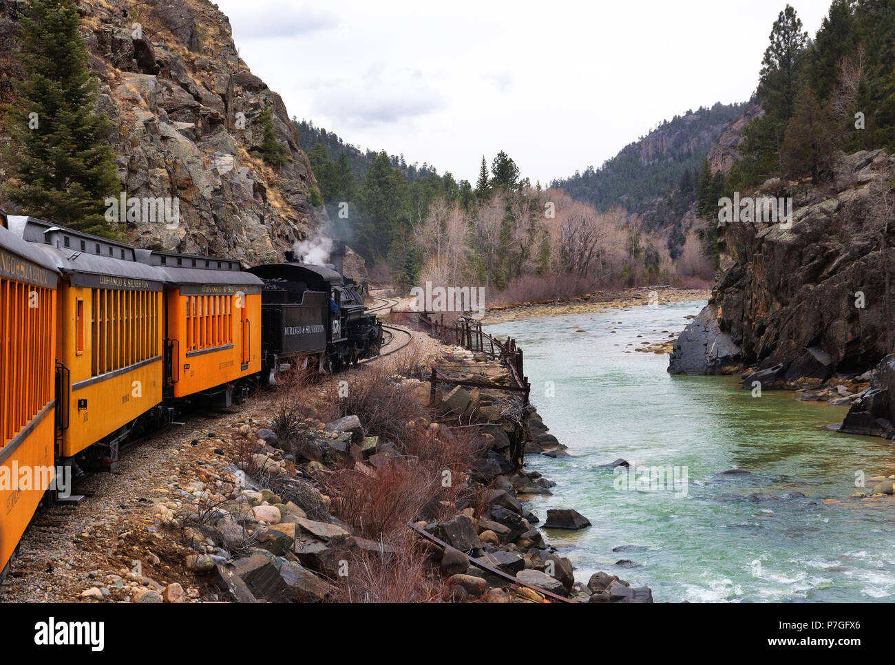 Durango and Silverton Narrow Gauge Railroad, Colorado, USA Stock Photo ...