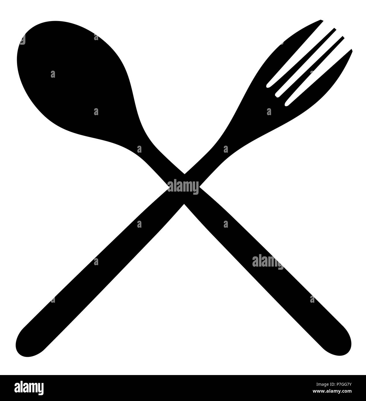 Spoon fork set Black and White Stock Photos & Images - Alamy