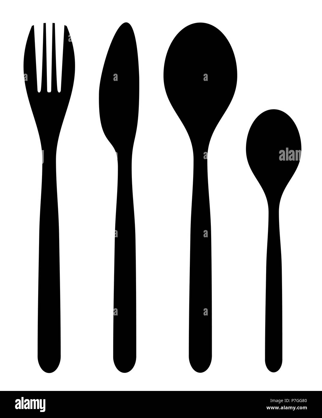 spoon fork set icon Stock Photo - Alamy