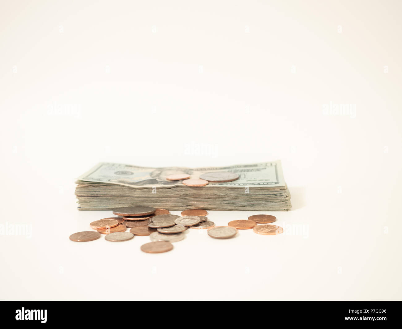 Stack of twenty dollar bills hi-res stock photography and images - Alamy