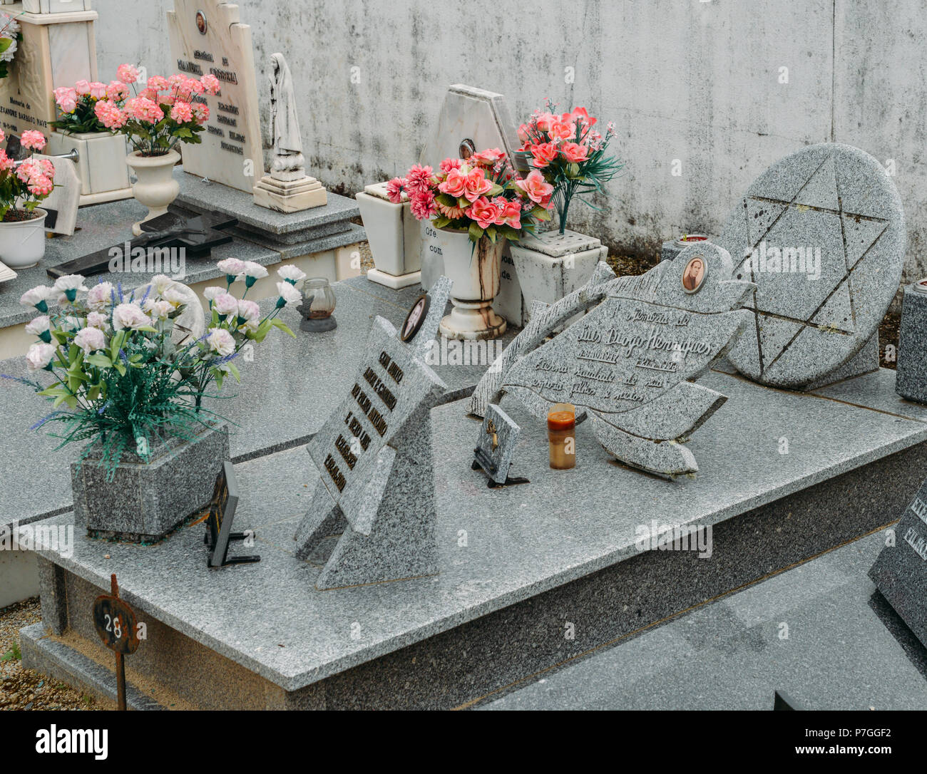 Jewish and Christian cemetery in Belmonte, Portugal, famous for the ...