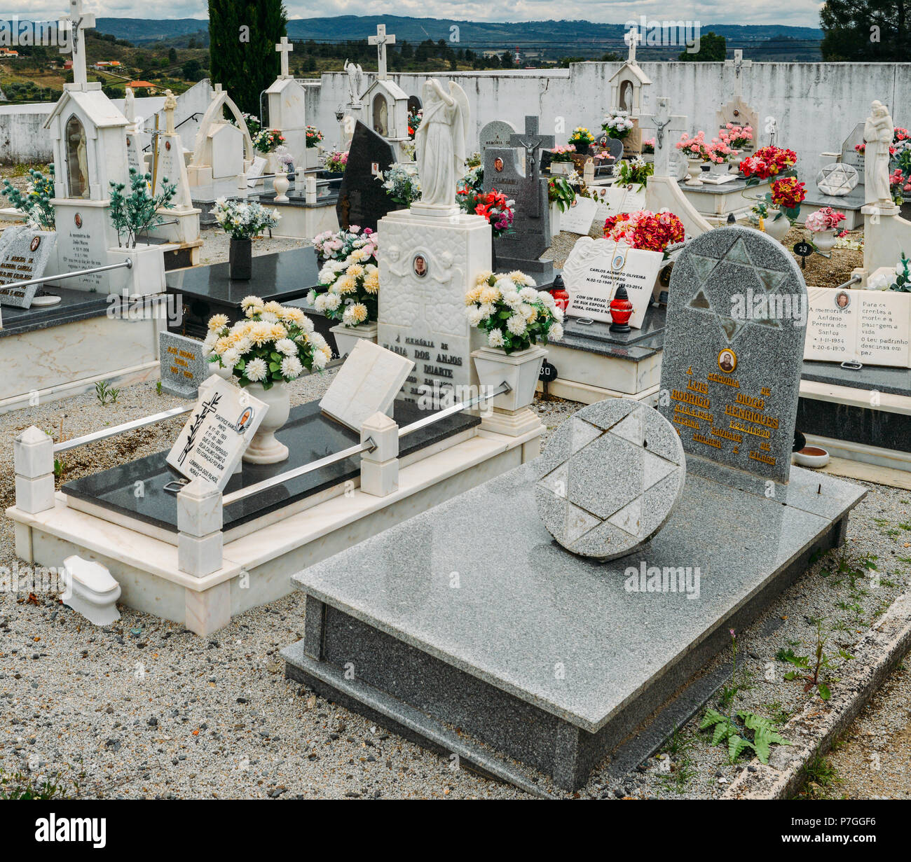 Jewish and Christian cemetery in Belmonte, Portugal, famous for the ...