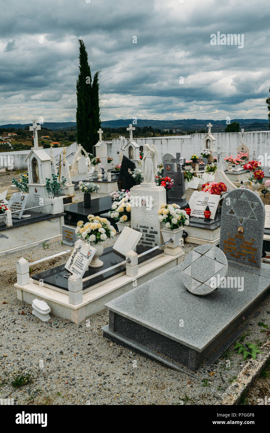Jewish and Christian cemetery in Belmonte, Portugal, famous for the ...