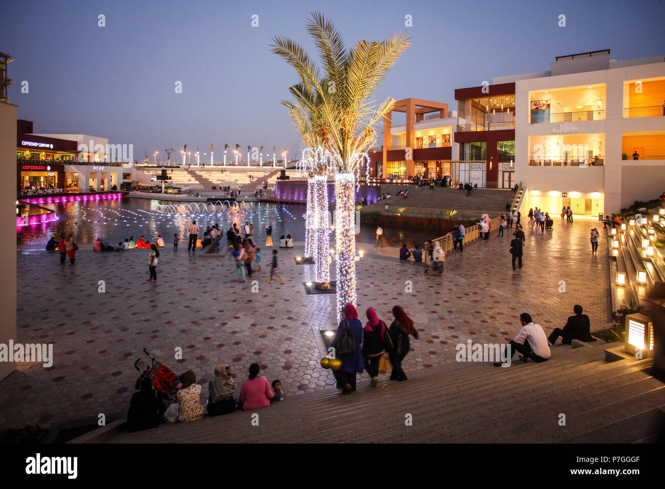 Cairo, Egypt - August 28, 2014: in the satellite city of New Cairo ...
