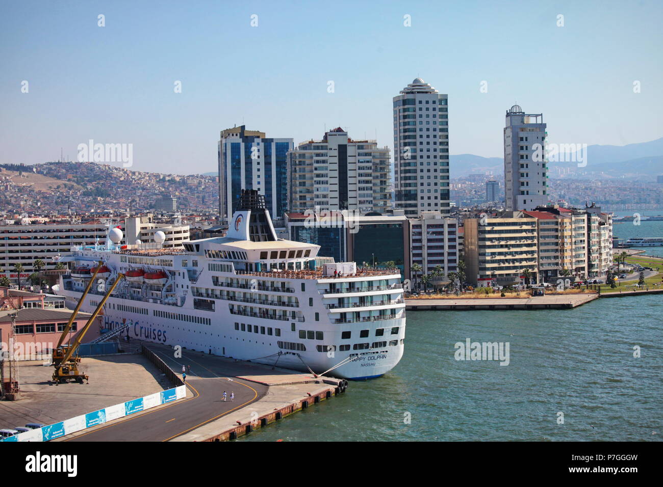 IZMIR, TURKEY - June 22, 2011: Panoramic view of Izmir waterfront ...