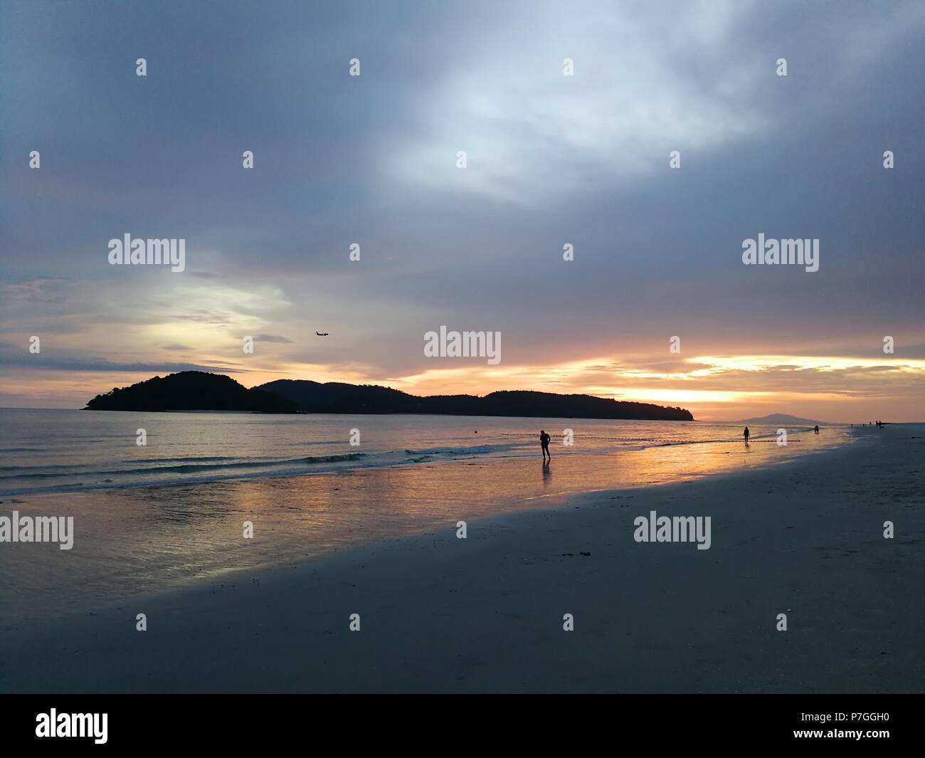 Beautiful sunset in Cenang beach, Langkawi island, Malaysia, Asia Stock ...