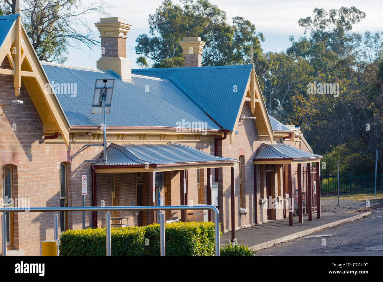 The original 1892 Gothic Style Victorian era railway station building ...