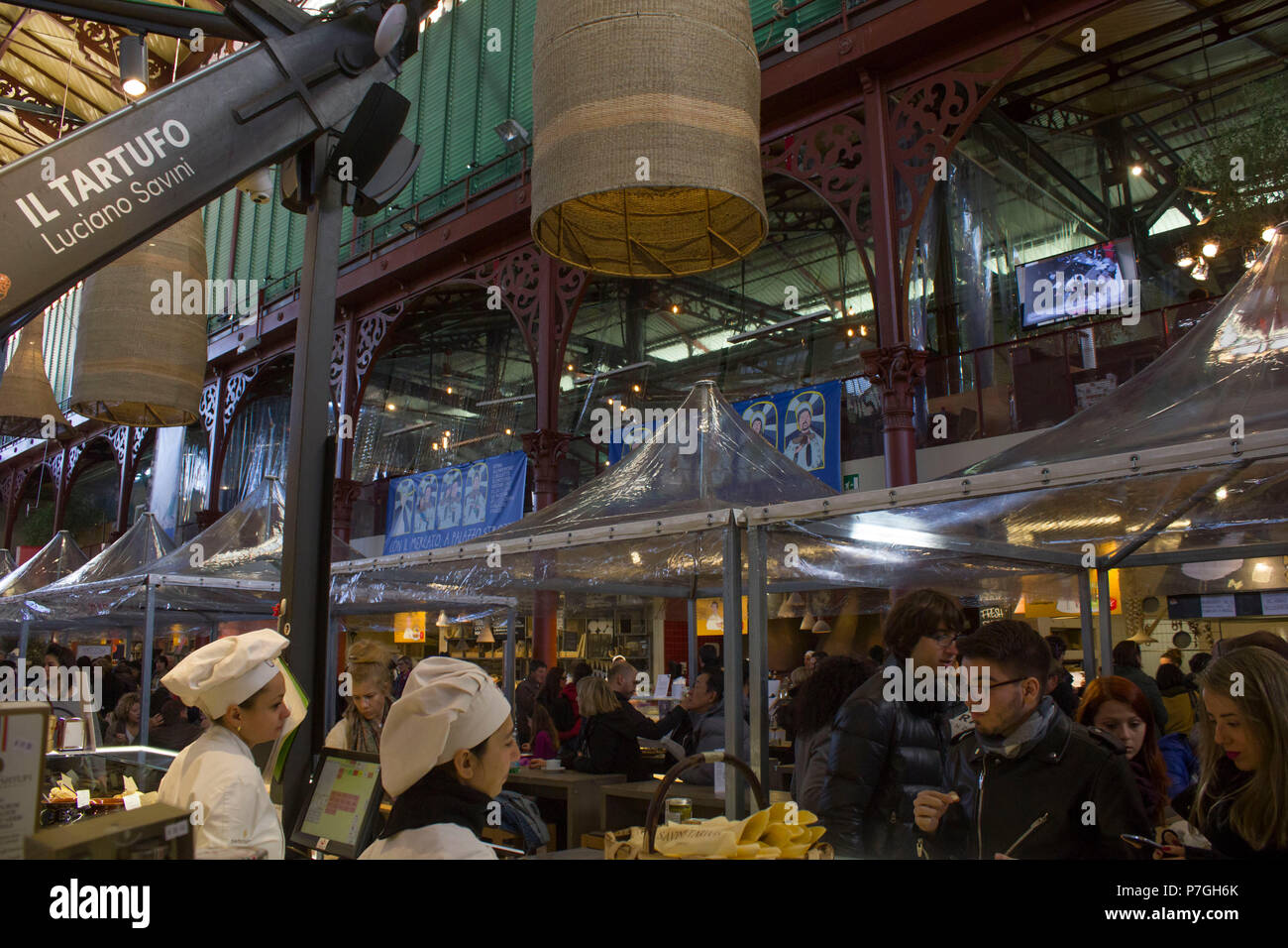 Central market mercato centrale florence firenze tuscany hi-res stock ...