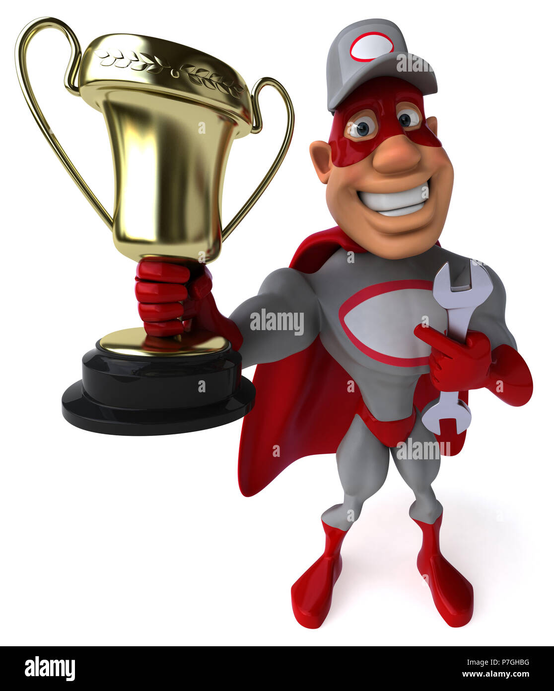 Cartoon illustration mechanic super hero hi-res stock photography and ...