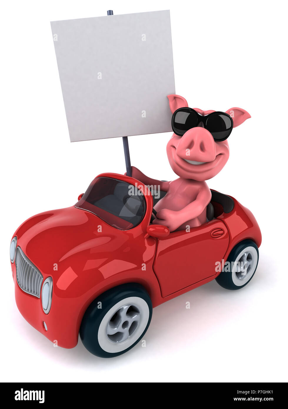 Pig driving Cut Out Stock Images & Pictures - Alamy