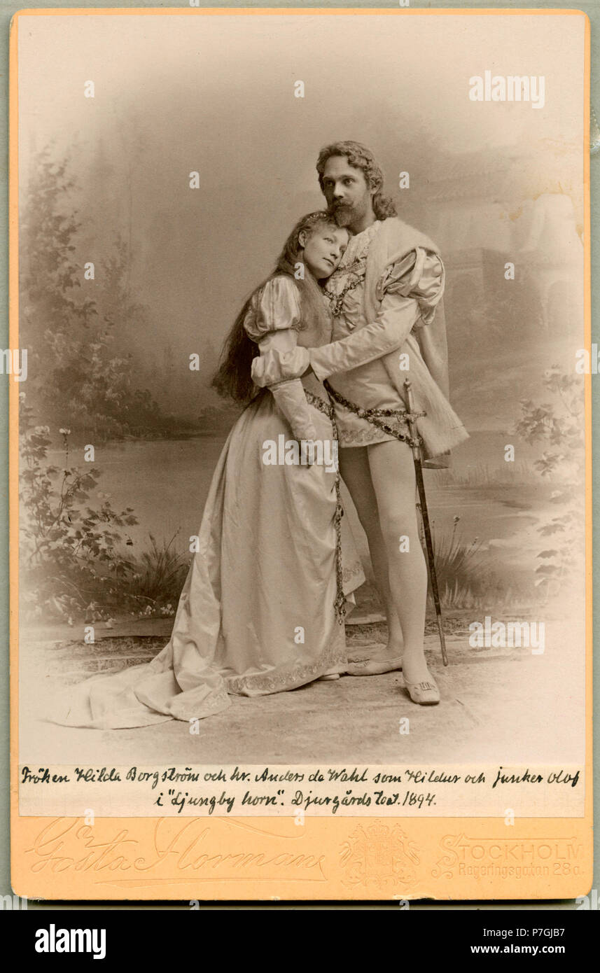 Hilda Borgström som Hildur & Anders de Wahl som Junker Olof i Ljungby ...