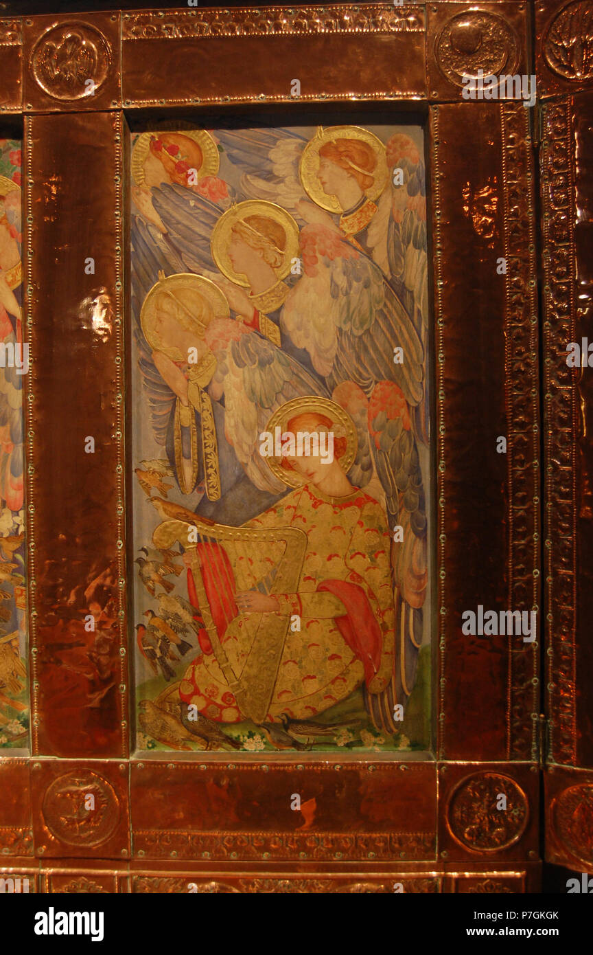 English: Reredos by Kate Bunce (painting; died 1927) and her sister ...