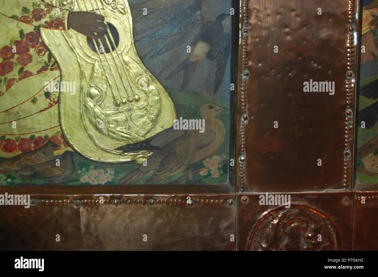 English: Reredos by Kate Bunce (painting; died 1927) and her sister ...