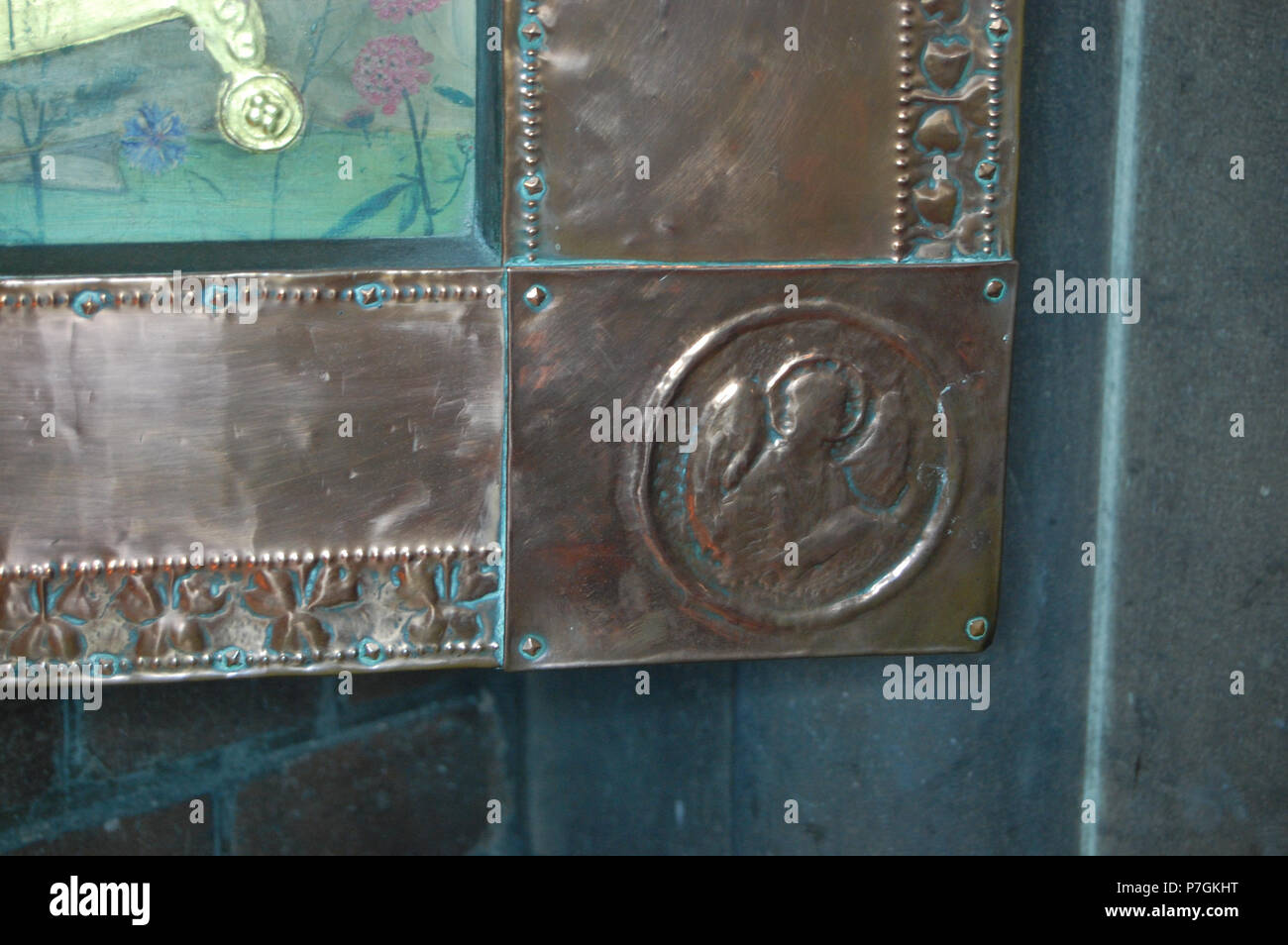 English: Reredos by Kate Bunce (painting; died 1927) and her sister ...
