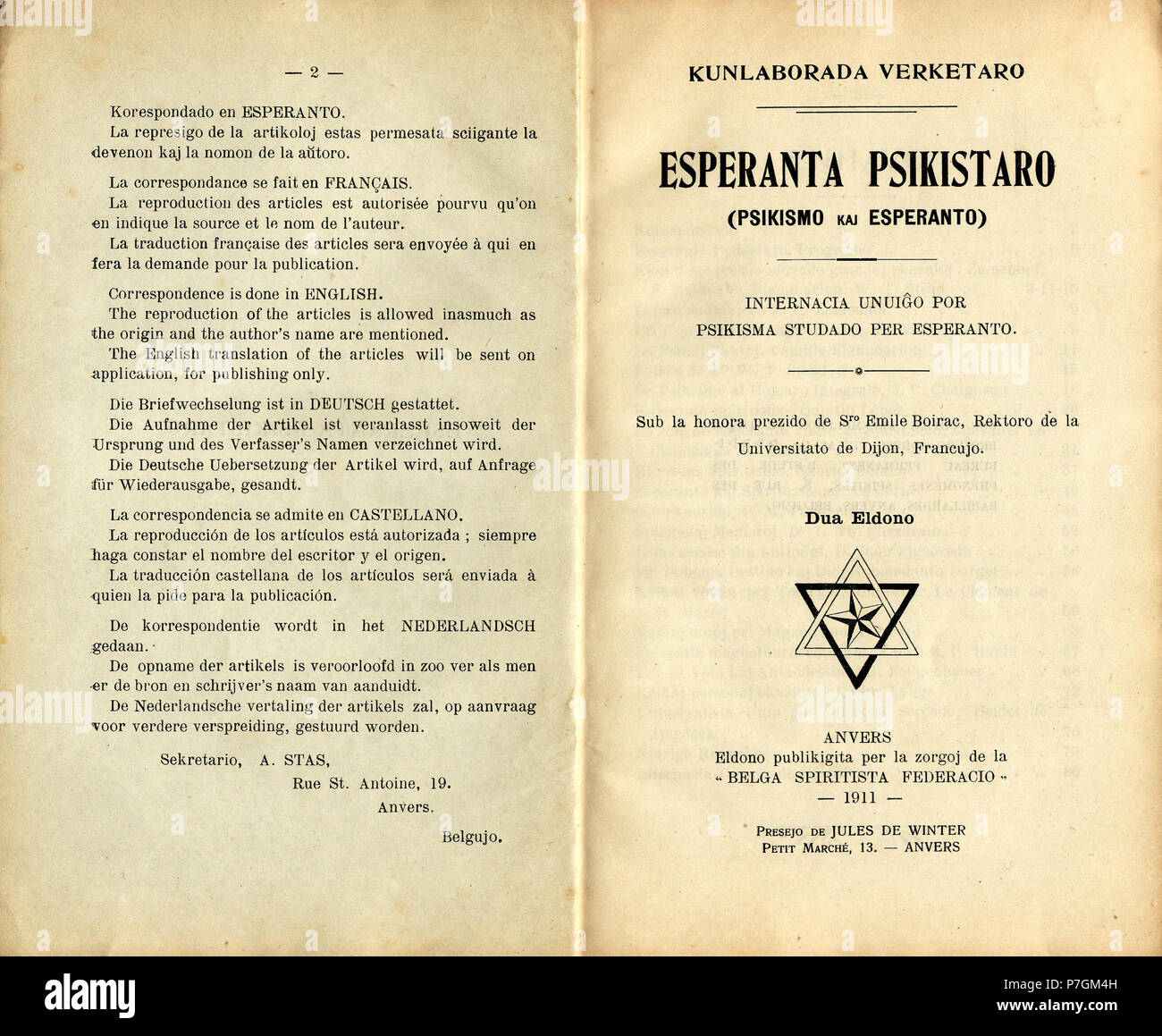 Esperanto: Esperanta Psikistaro . 1911 5 1911 Esperanta Psikistaro 02 ...