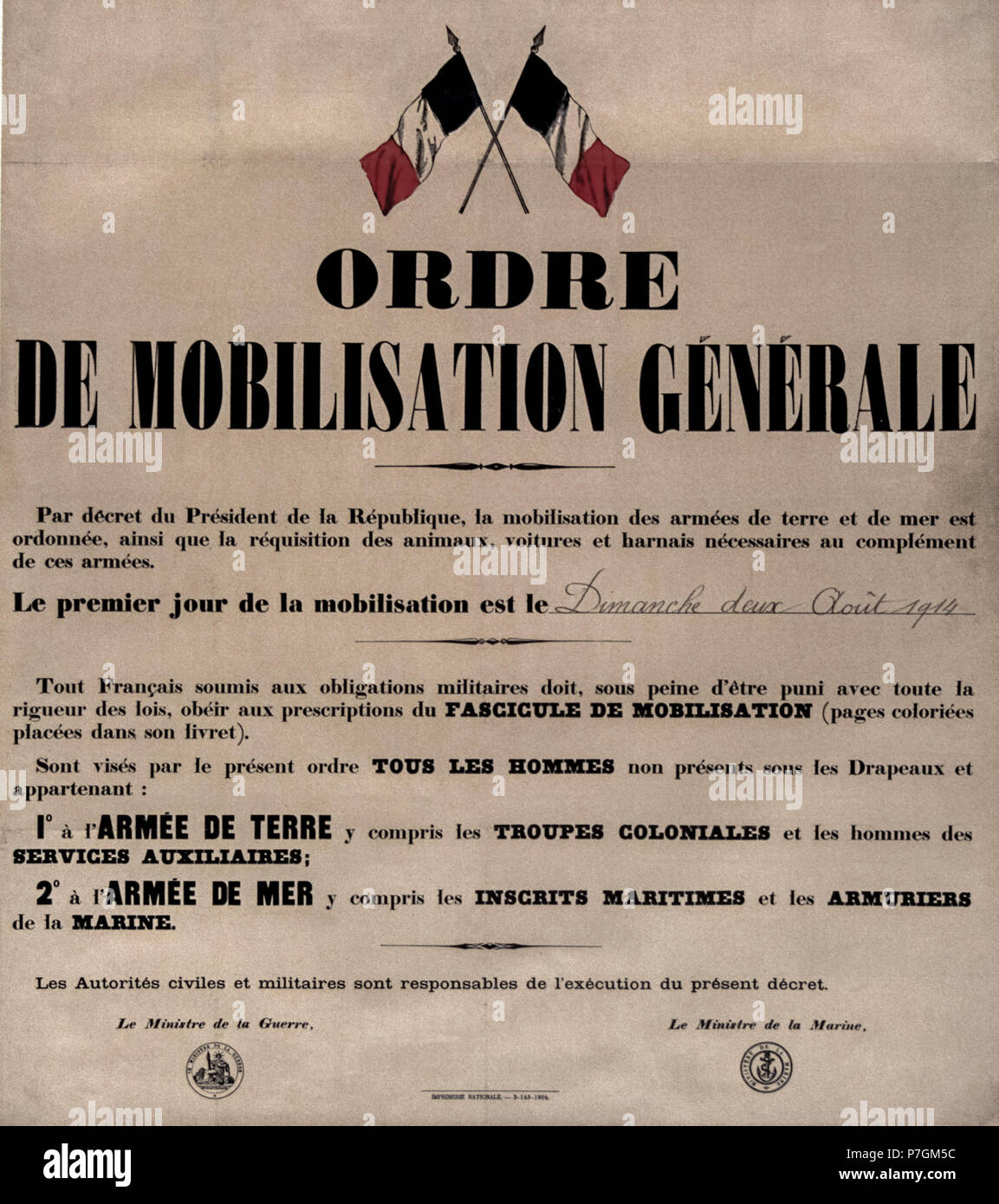 Mobilisation 1914 hi-res stock photography and images - Alamy