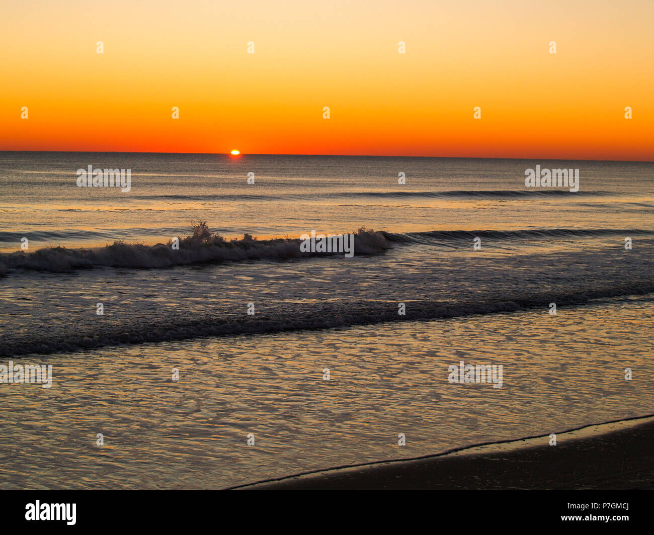 Outer Banks NC North Carolina sunrise sunset ocean sound Stock Photo ...
