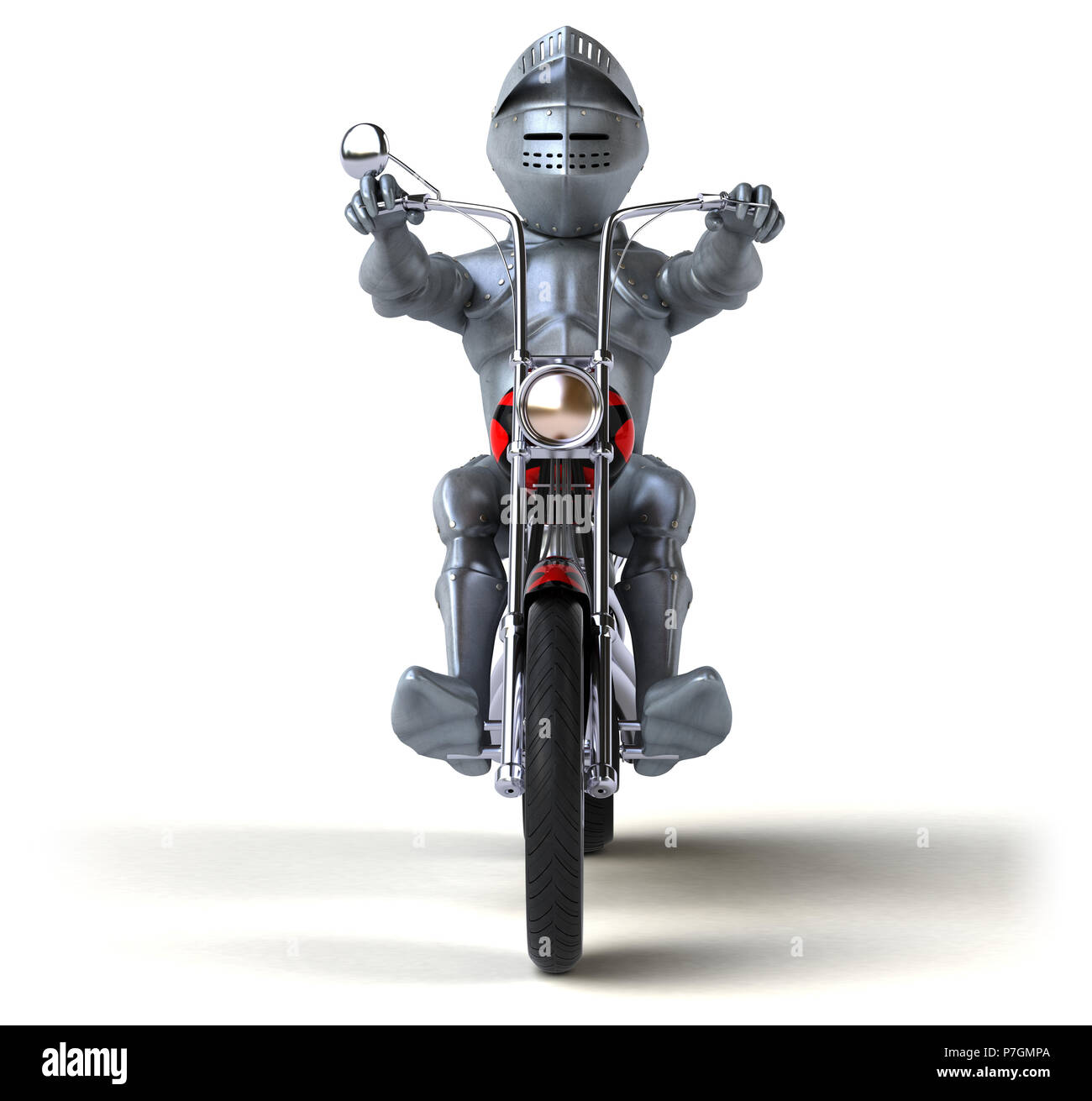 Fun knight - 3D Illustration Stock Photo - Alamy