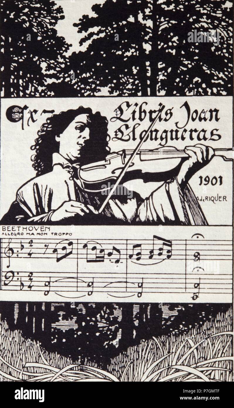 Ex Libris, Joan Llongueras. Museum: COLECCION PRIVADA Stock Photo - Alamy