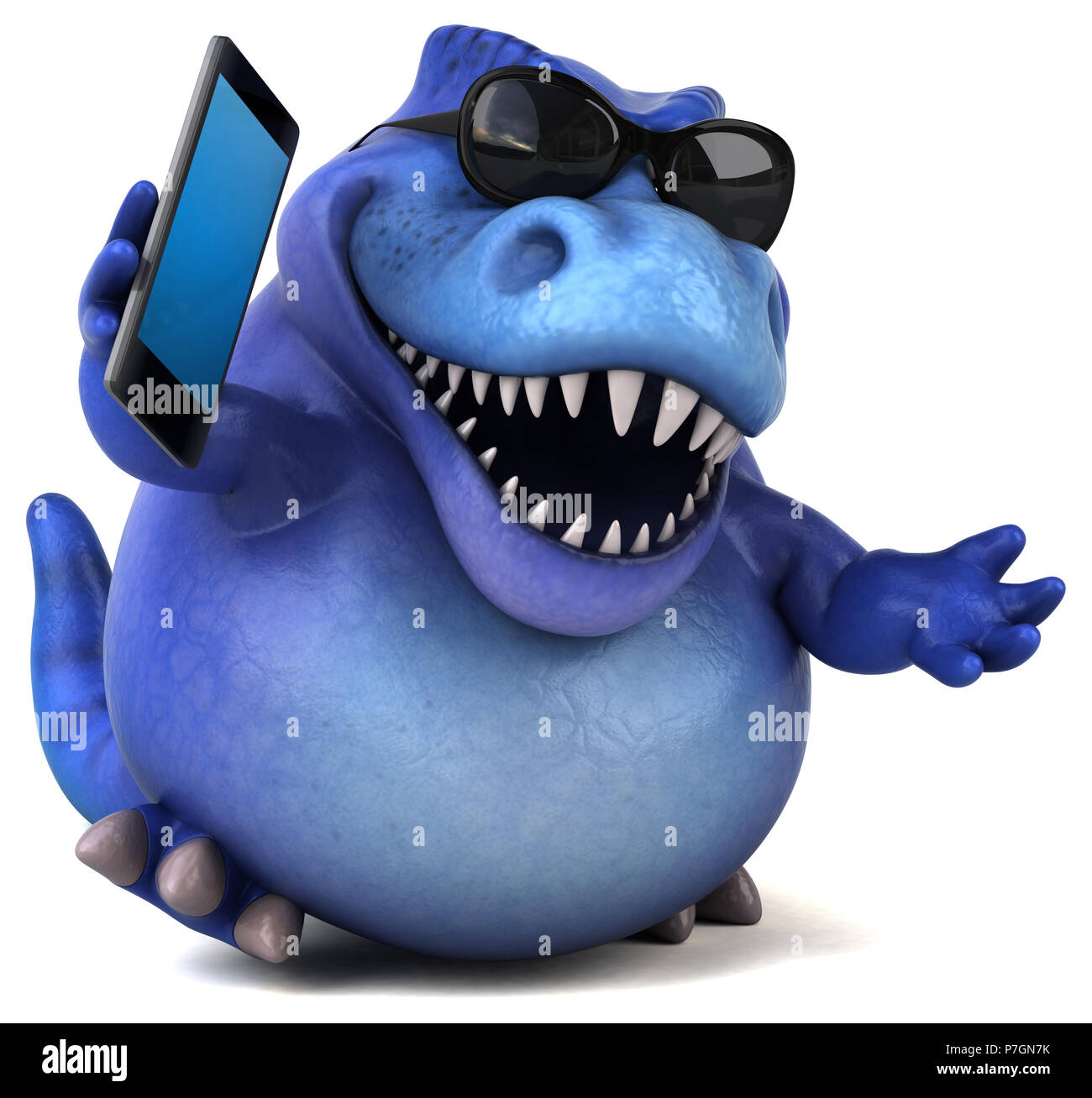 Fun dinosaur - 3D Illustration Stock Photo - Alamy