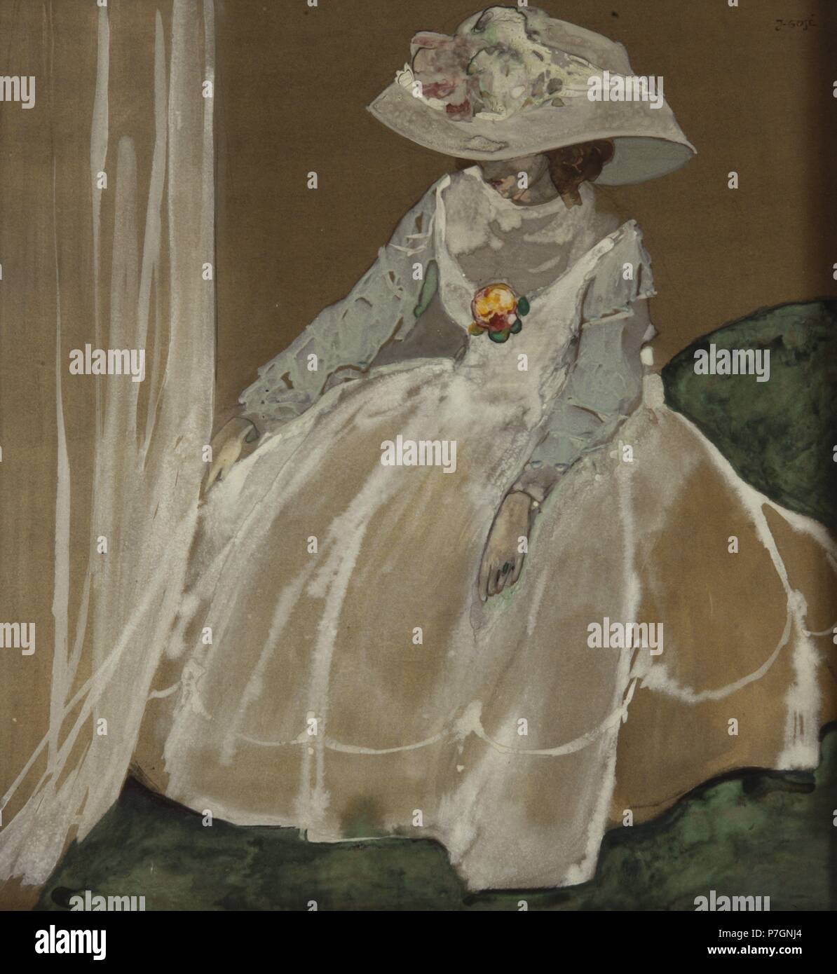 Dama. Óleo. Museum: COLECCION PRIVADA Stock Photo - Alamy