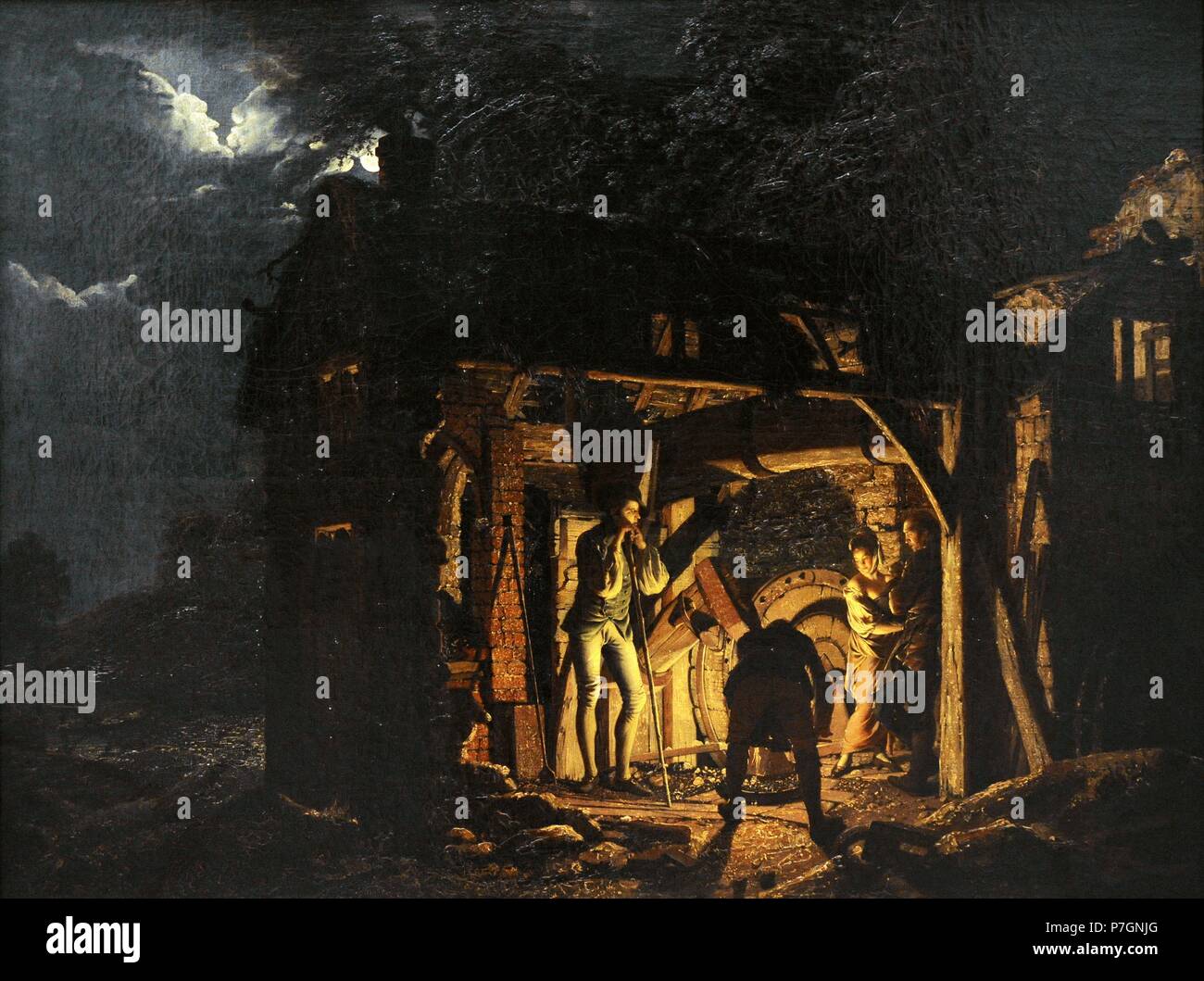 Joseph Wright of Derby (1734-1797). English painter. Iron Forge viewed ...