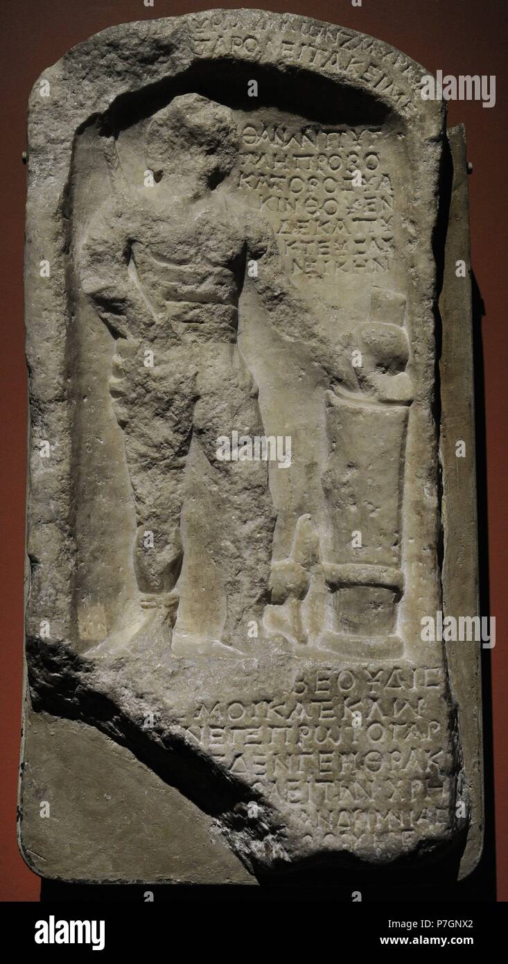 Marble headstone with gladiator hi-res stock photography and images - Alamy