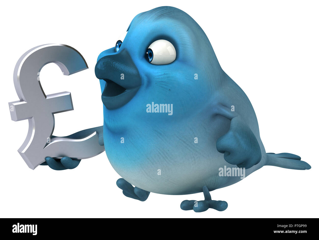 Fun bird - 3D Illustration Stock Photo - Alamy