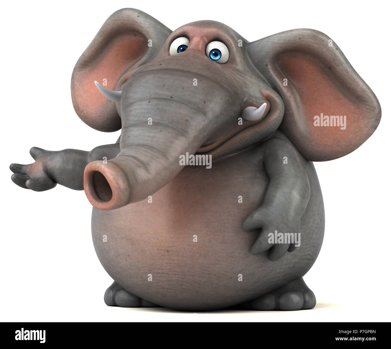 Fun elephant - 3D Illustration Stock Photo - Alamy