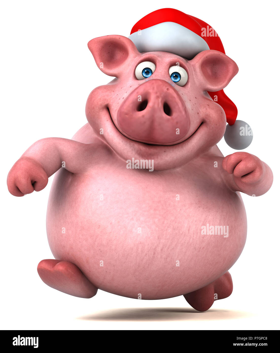 Fun pig - 3D Illustration Stock Photo - Alamy