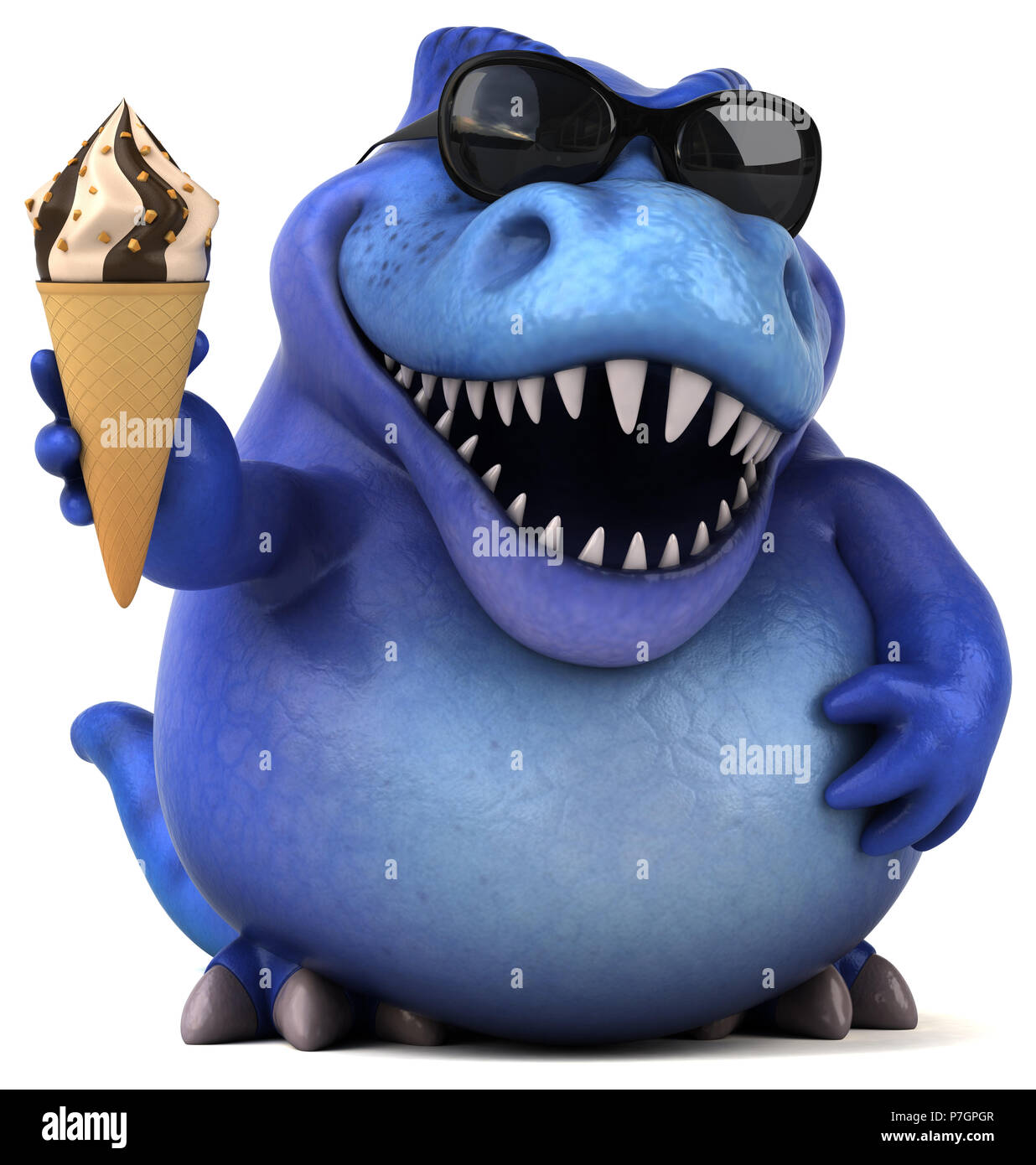 Fun dinosaur - 3D Illustration Stock Photo - Alamy